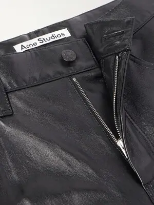 Acne Studios Flared Panelled Leather Trousers