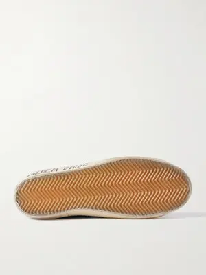 GOLDEN GOOSE Super-star Distressed Sneakers - Blue