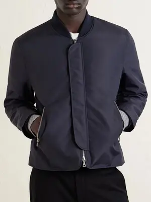 Officine Générale Shell Bomber Jacket - Blue