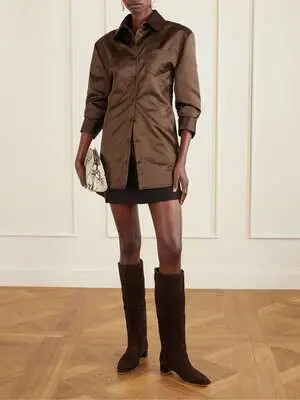 LOEFFLER RANDALL Indy Suede Knee Boots - Dark Brown