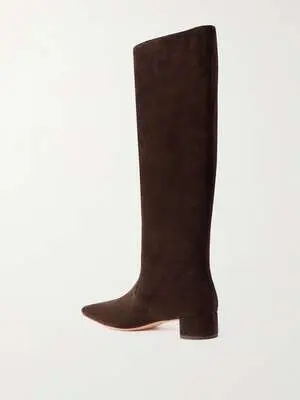 LOEFFLER RANDALL Indy Suede Knee Boots - Dark Brown