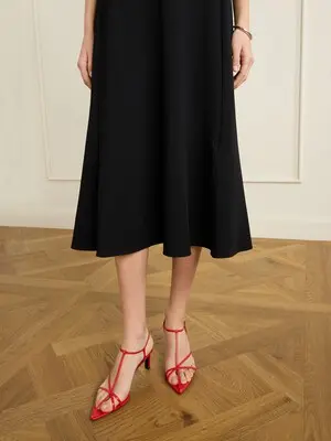 JIL SANDER Leather Sandals - Red