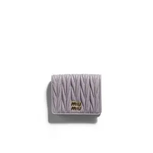 Miu Miu Matelassé Nappa Leather Wallet - Wisteria