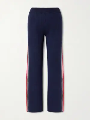 Fusalp Benada Striped Wool-blend Pants - Blue