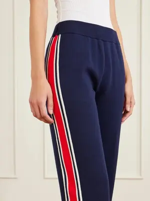 Fusalp Benada Striped Wool-blend Pants - Blue
