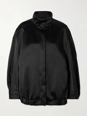 Dries Van Noten Oversized Satin Bomber Jacket