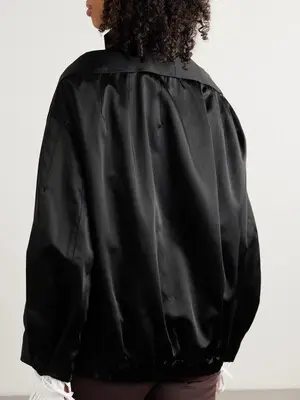 Dries Van Noten Oversized Satin Bomber Jacket