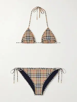 Burberry Checked Triangle Bikini