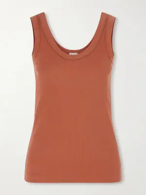 Brunello Cucinelli Ribbed Cotton-blend Tank