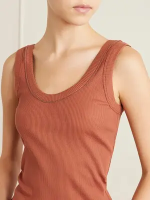 Brunello Cucinelli Ribbed Cotton-blend Tank