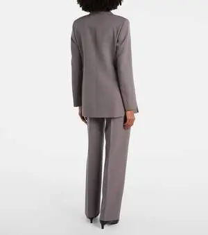 JIL SANDER Wool Gabardine Wide-leg Pants