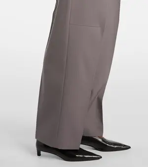 JIL SANDER Wool Gabardine Wide-leg Pants