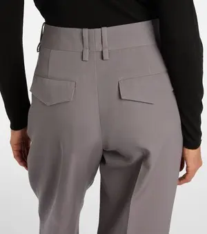 JIL SANDER Wool Gabardine Wide-leg Pants