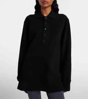 COURREGES Cotton Jersey Polo Sweater