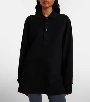 COURREGES Cotton Jersey Polo Sweater