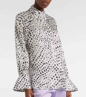 Nina Ricci Printed Satin Blouse