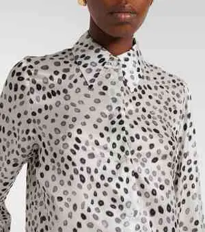 Nina Ricci Printed Satin Blouse