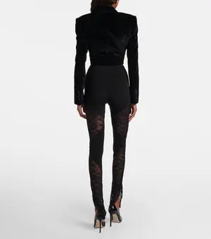 Nina Ricci Lace-trimmed Legging