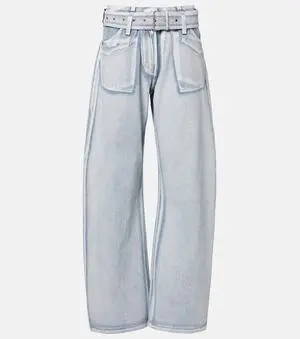 Women's A-Line Jeans with Tie Waist