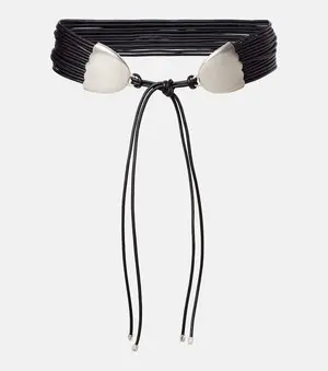 Isabel Marant Brandy Leather Belt - Black