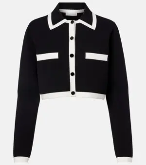 Nina Ricci Cropped Cardigan - Black