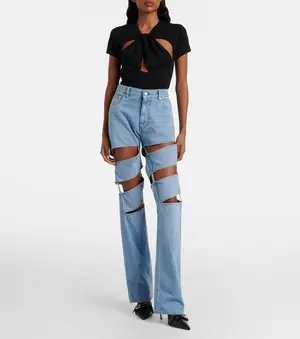 Coperni Spiral Straight Leg Jeans
