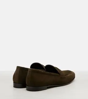 Max Mara Embellished Suede Loafers