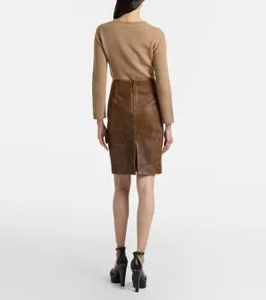 Chloé Leather Mini Skirt - Brown