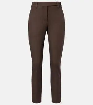 Brunello Cucinelli Monili Cotton-blend Slim Pants