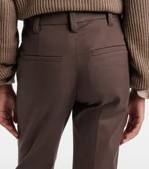 Brunello Cucinelli Monili Cotton-blend Slim Pants