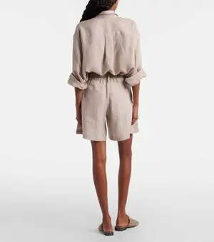 Brunello Cucinelli Linen Shorts - Beige