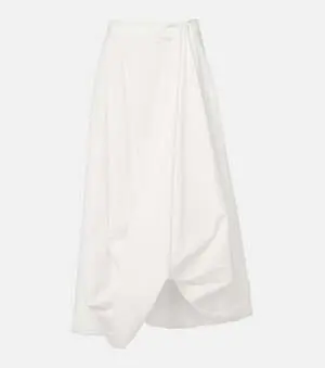 Brunello Cucinelli Cotton-blend Maxi Skirt - Neutrals