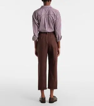 Brunello Cucinelli Straight Cotton Pants - Brown