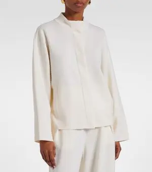 Max Mara Wool Zip-up Cardigan - White