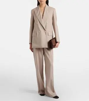 Max Mara Double-breasted Wool-blend Blazer