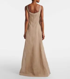Brunello Cucinelli Cotton Maxi Dress - Beige