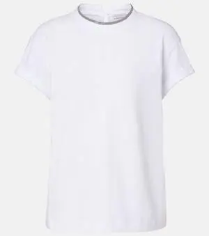 Brunello Cucinelli Cotton-blend T-shirt - White