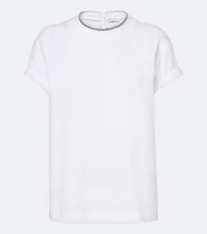 Brunello Cucinelli Cotton-blend T-shirt - White