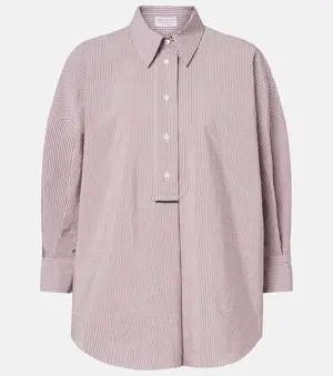 Brunello Cucinelli Striped Cotton-blend Shirt