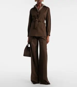 Max Mara Belted Virgin Wool Blazer