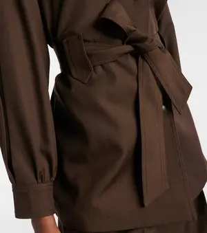 Max Mara Belted Virgin Wool Blazer
