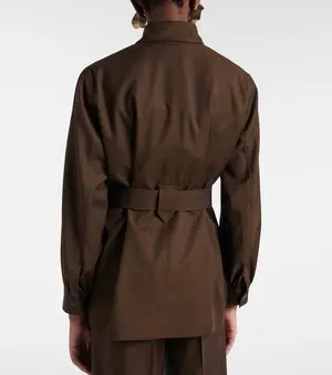 Max Mara Belted Virgin Wool Blazer