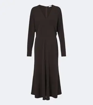 Brunello Cucinelli Monili Midi Dress - Brown