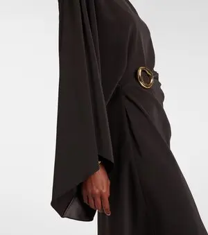 JOSEPH Joya Satin Twill Midi Dress - Brown
