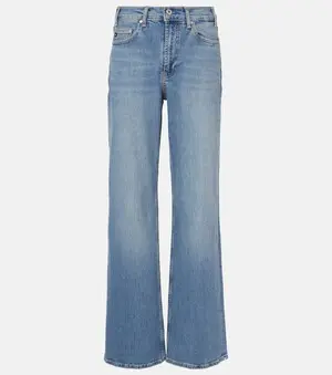 Ag Baggy Wide-leg Jeans In Trinity Plaza - Blue