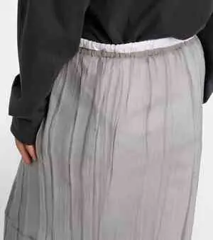 Prada Sequined Silk Chiffon Midi Skirt