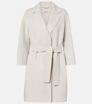 Max Mara Arona Virgin Wool Wrap Coat - Beige