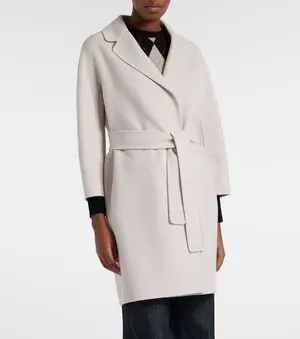 Max Mara Arona Virgin Wool Wrap Coat - Beige