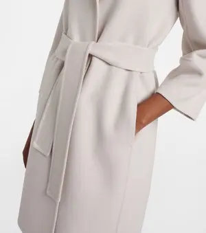 Max Mara Arona Virgin Wool Wrap Coat - Beige