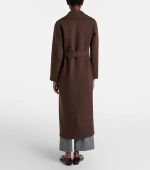 Max Mara Poldo Virgin Wool Wrap Coat - Brown